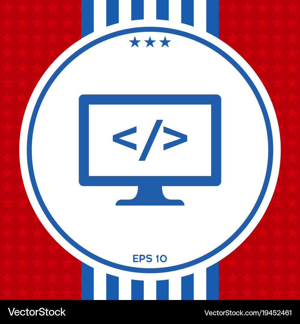 Coding symbol icon Royalty Free Vector Image - VectorStock