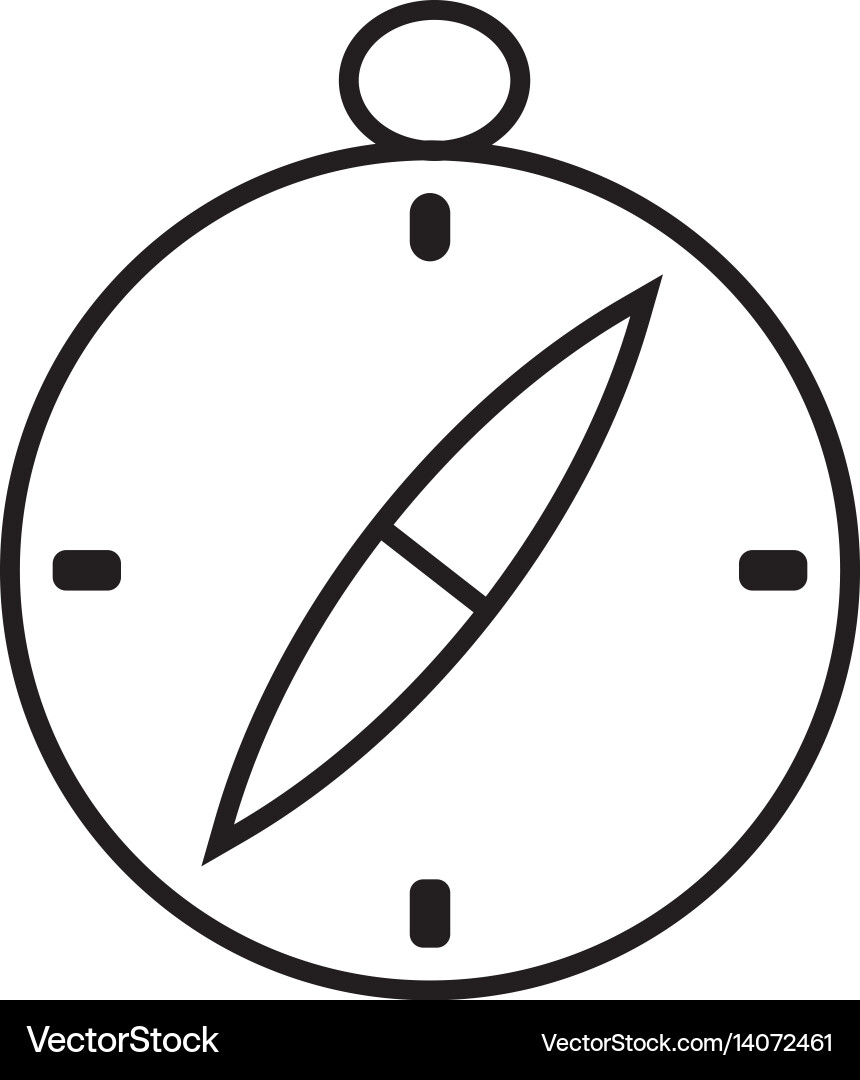 Compass outline icon flat design for logo web Vector Image
