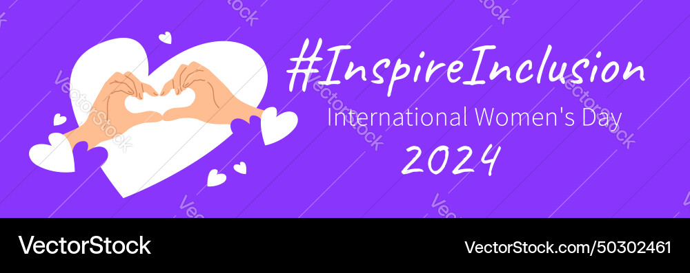 Inspire inclusion campaign heart finger gesture Vector Image