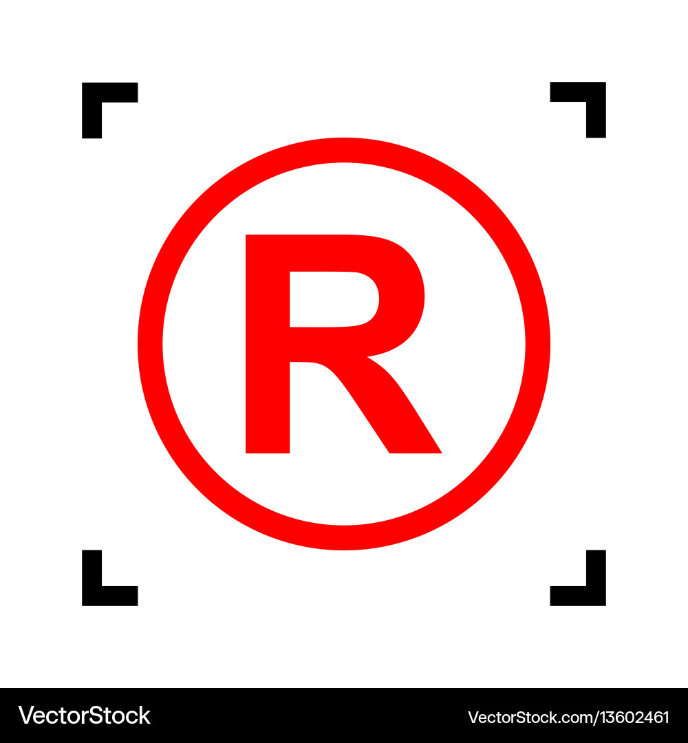 Rated R Symbol Vector