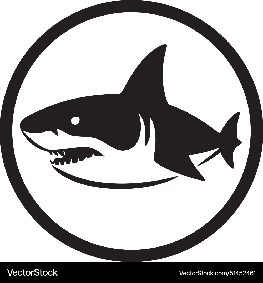 Shark - minimalist and simple silhouette Vector Image