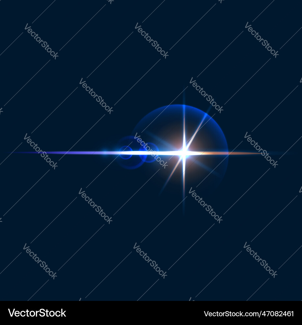 Sparkle flare and flash effect glow light line Vector Image