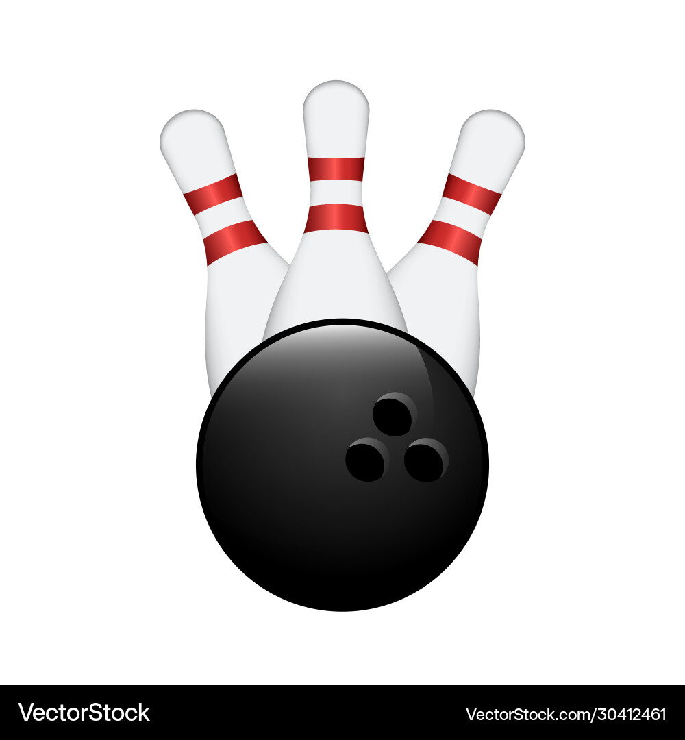 Stylish bowling Royalty Free Vector Image - VectorStock