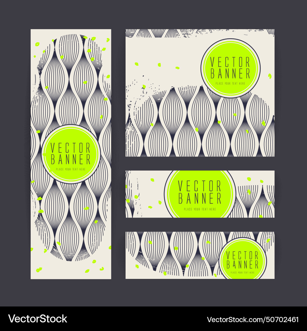 Trendy banner template set design Royalty Free Vector Image