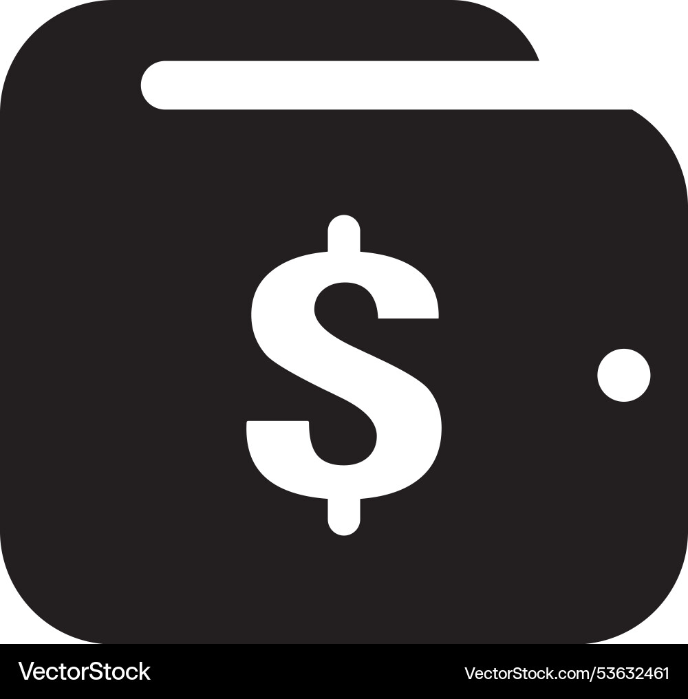 Wallet icon logo design template isolated Vector Image