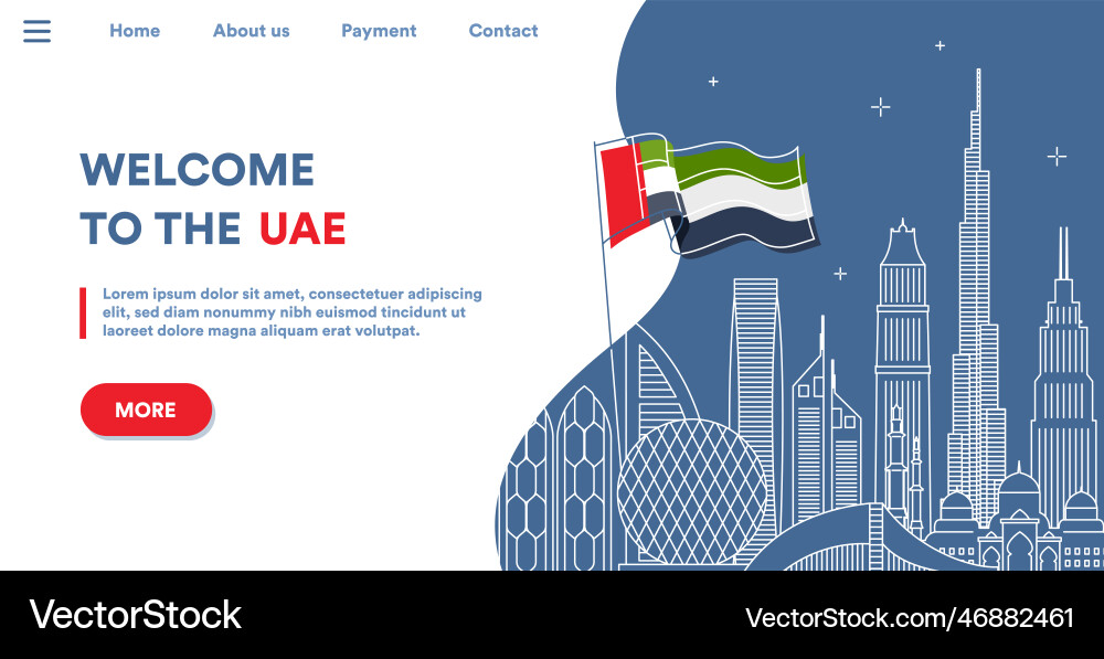 Welcome to uae Royalty Free Vector Image - VectorStock