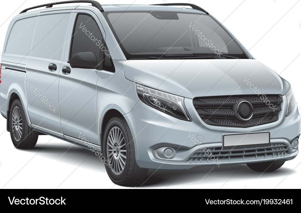 White light commercial vehicle Royalty Free Vector Image
