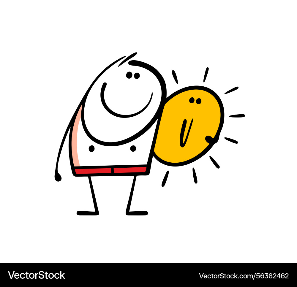 A stickman in swimming Royalty Free Vector Image