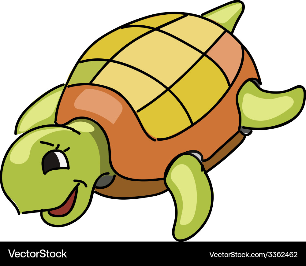 Adorable Turtle Cartoon Royalty Free Vector Image