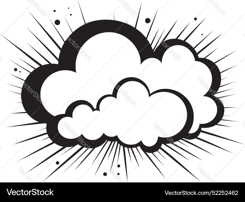 Expressive exchange popart comic speech cloud Vector Image