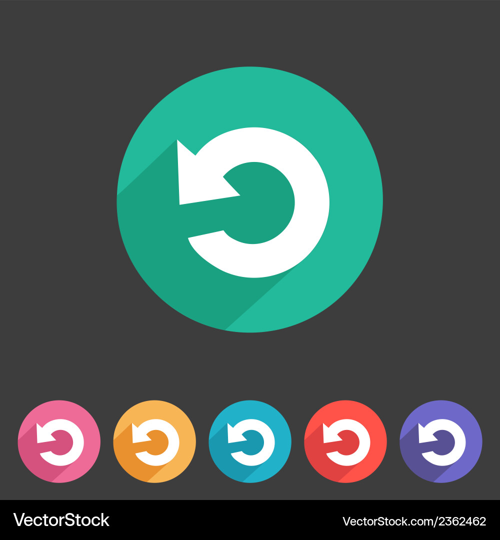 Flat game graphics icon repeat Royalty Free Vector Image