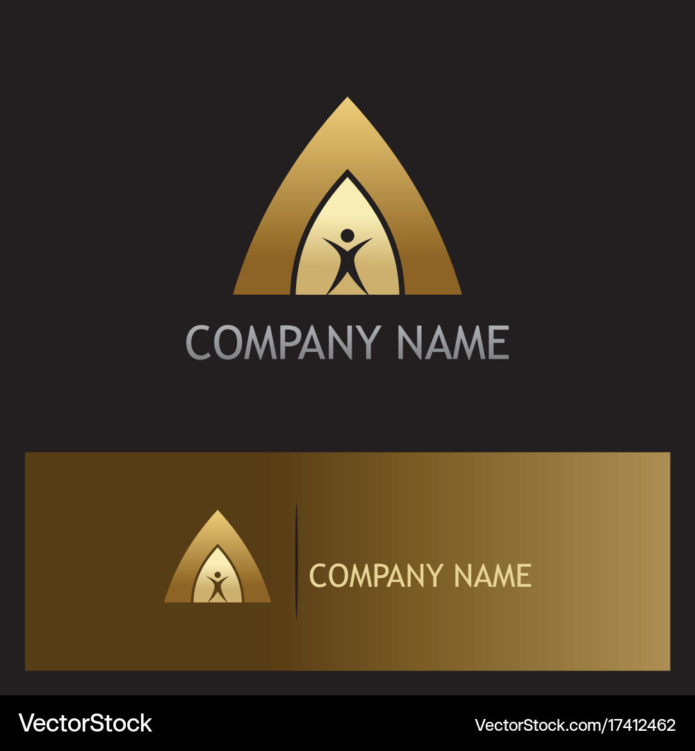 Gold Gate Success Logo Royalty Free Vector Image