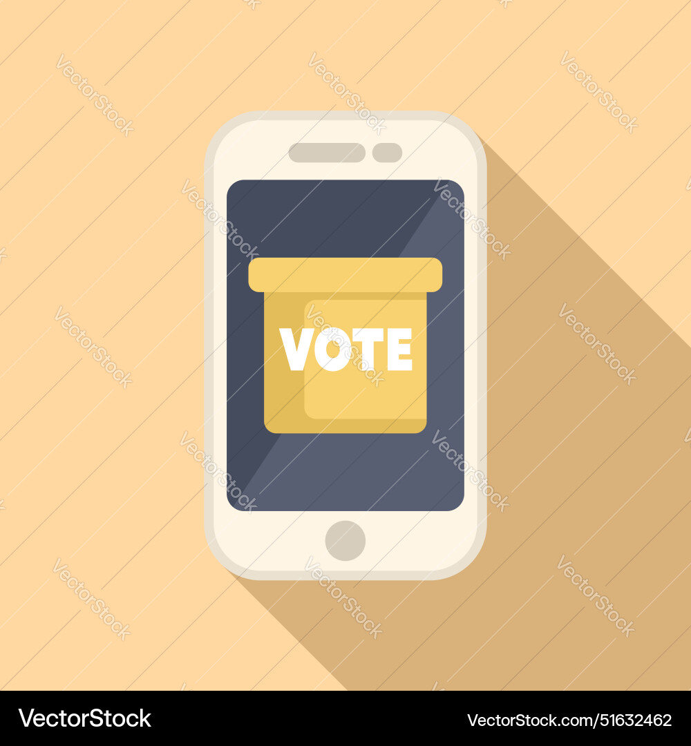 Online voting concept showing ballot box Vector Image