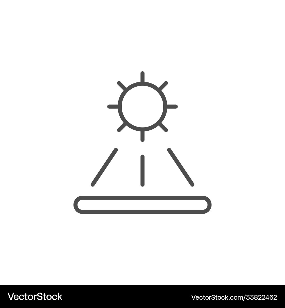 Solar energy line outline icon Royalty Free Vector Image