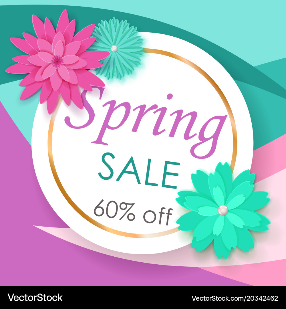 Spring sale background Royalty Free Vector Image