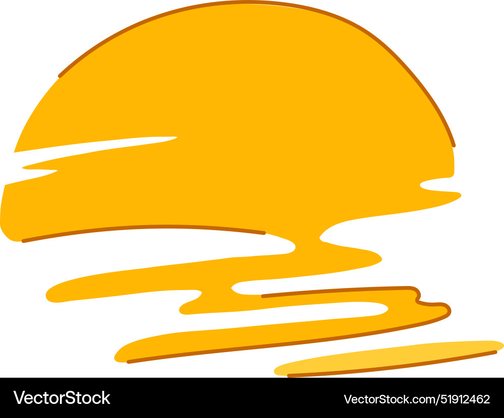 Sunrise sunset cartoon Royalty Free Vector Image