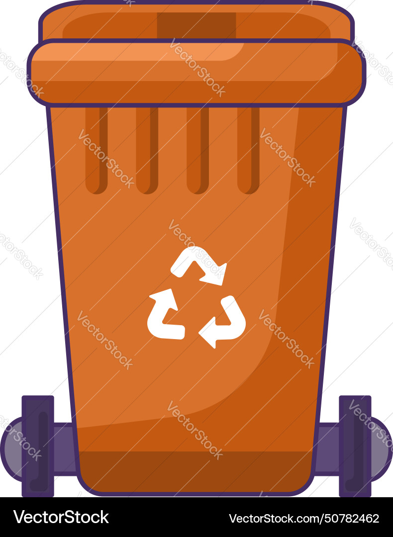 Transportable closed lid textile waste container Vector Image