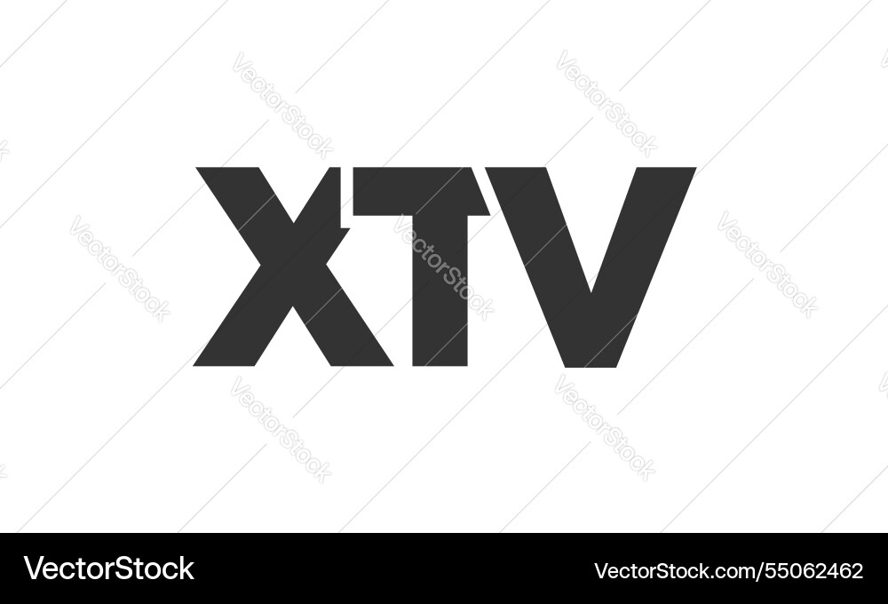 Xtv logo design template with strong and modern Vector Image
