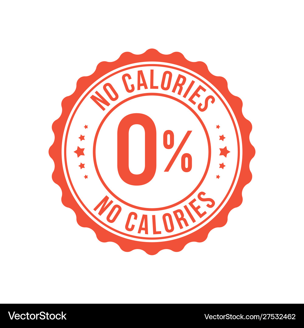 Zero Calorie Icon - Diet Symbol Royalty Free Vector Image