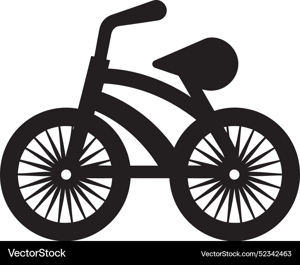 Artistic black tricycle rendersimplified three Vector Image