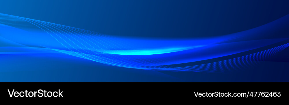 Blue dynamic lines wavy technology abstract Vector Image
