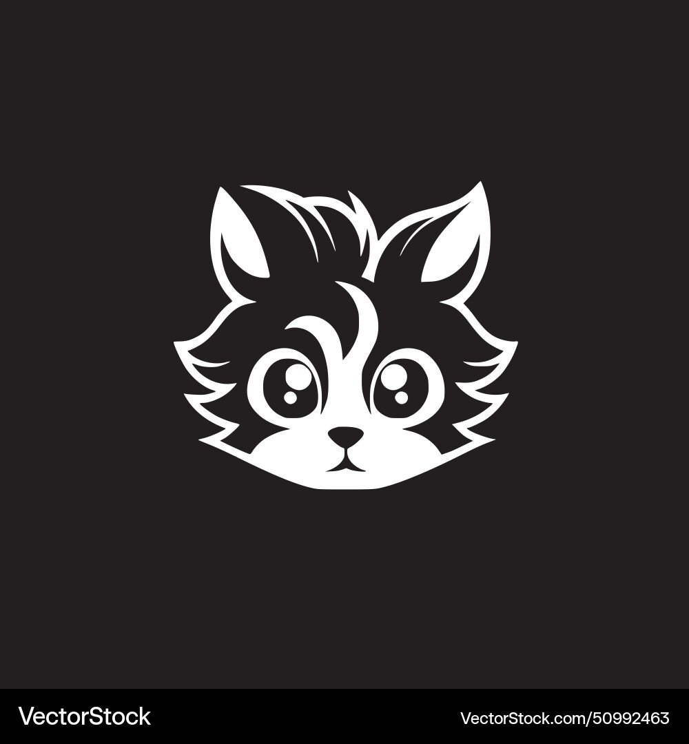 Cat - minimalist and flat logo Royalty Free Vector Image