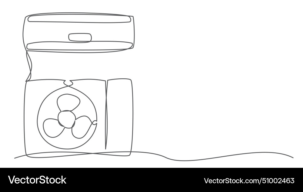 Conditioner one line drawing isolated on white Vector Image