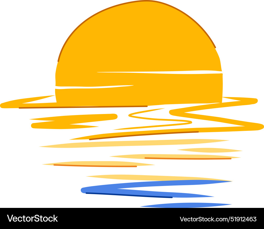 Dusk sunset cartoon Royalty Free Vector Image - VectorStock