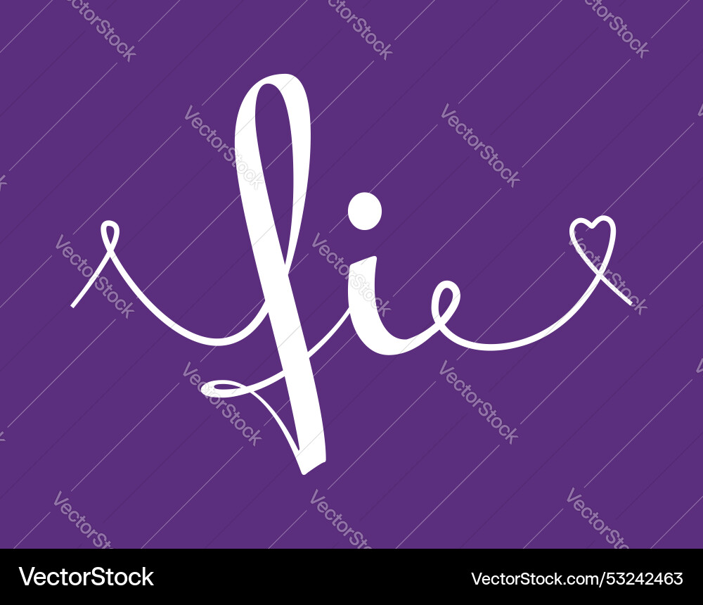 Fi initial wedding monogram calligraphy hand Vector Image