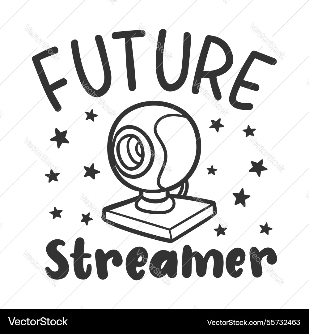 Future streamer clip art design Royalty Free Vector Image