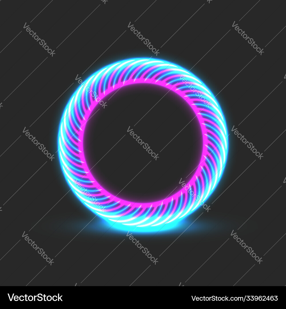 Glowing Neon Energy Ring Royalty Free Vector Image