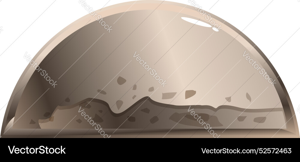 Half earth globe showing inside core structure Vector Image