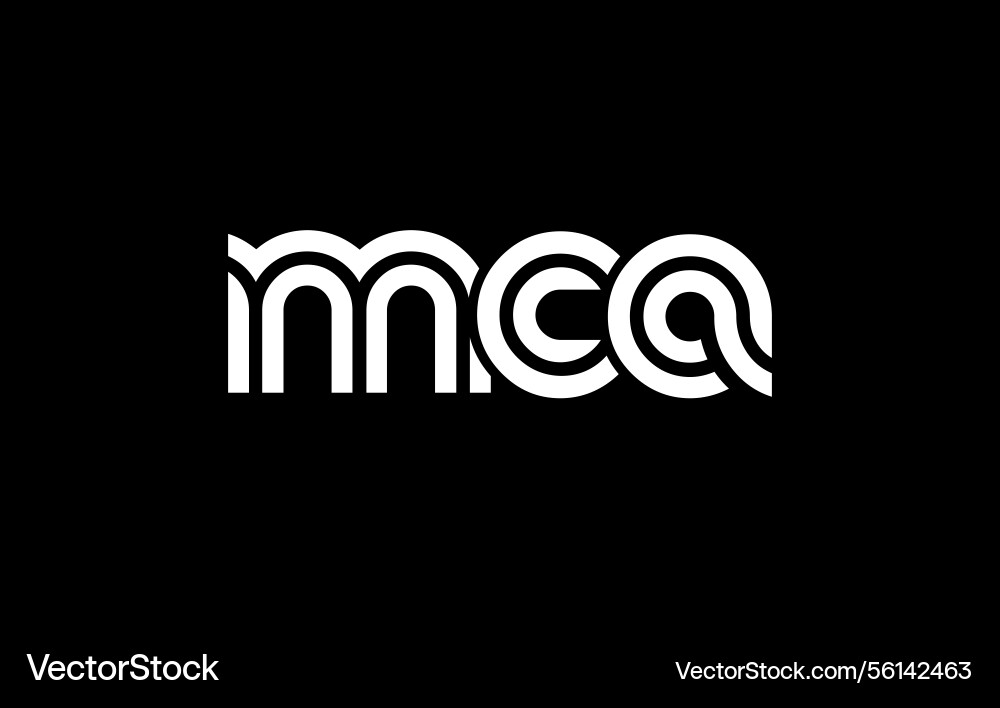 Mca creative unique modern letter logo design Vector Image