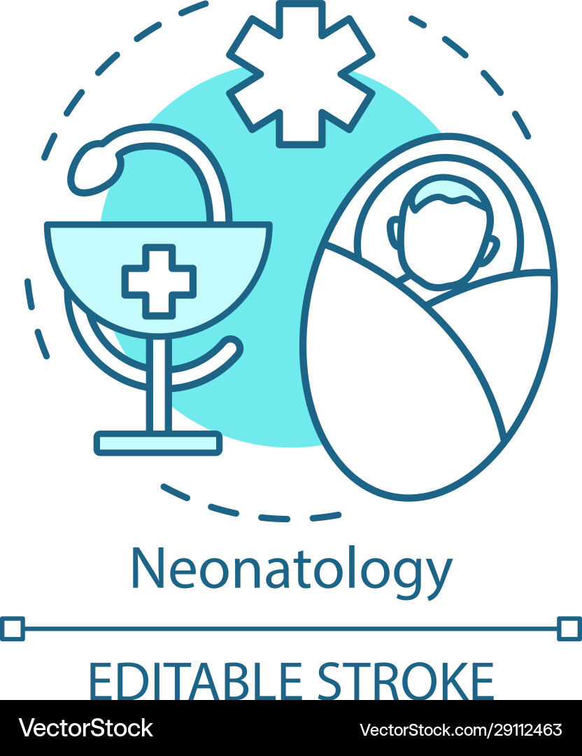 Neonatology concept icon Royalty Free Vector Image
