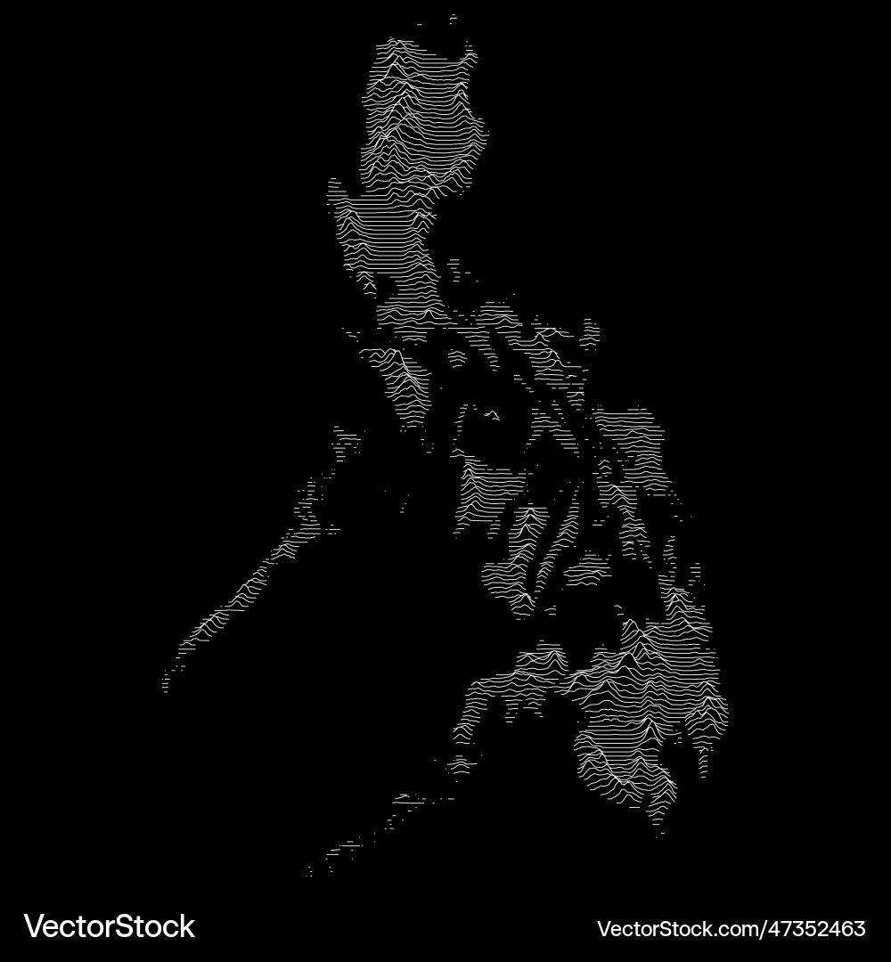Philippinen Topographie Lizenzfreies Vektorbild