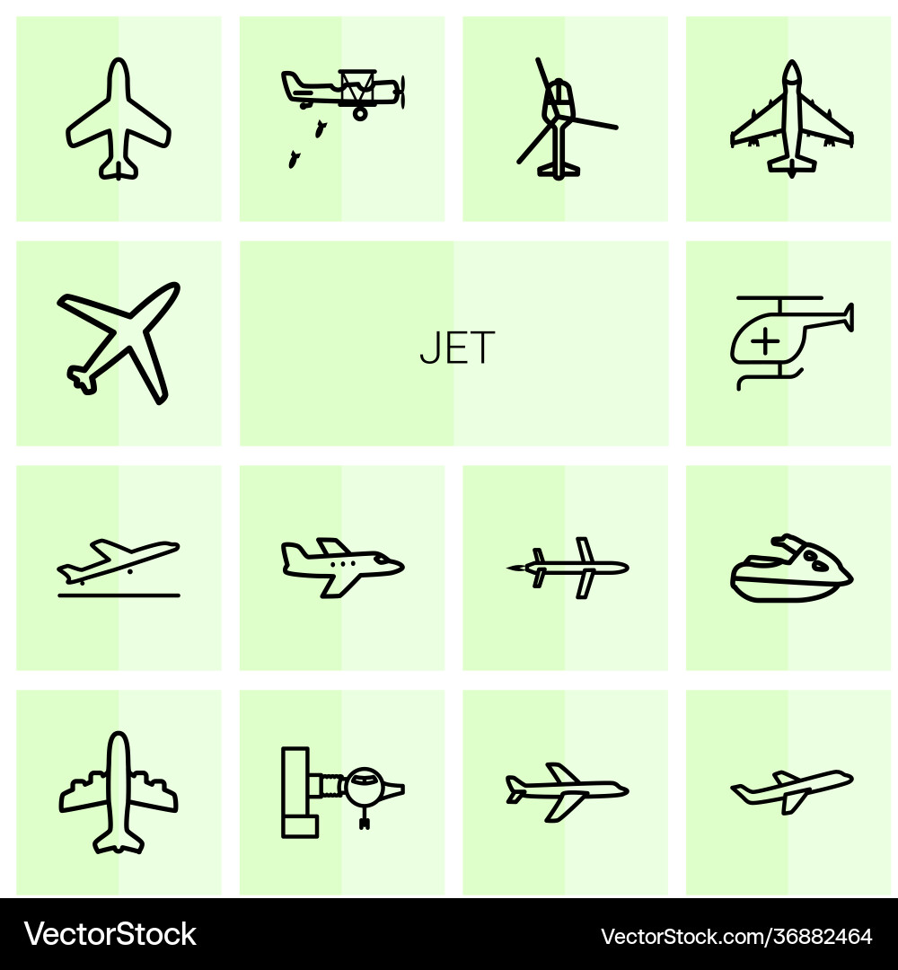 Jet Icons Lizenzfreies Vektorbild - VectorStock