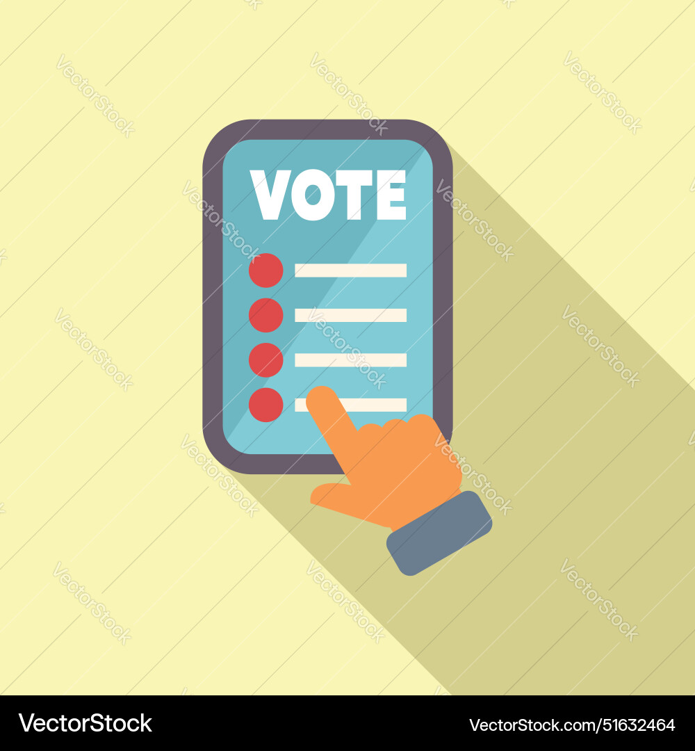 Person voting online using electronic Royalty Free Vector