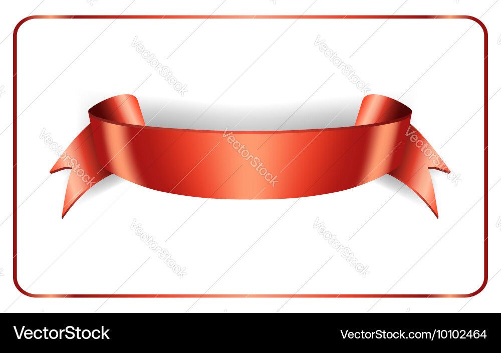 Red ribbon satin Royalty Free Vector Image - VectorStock
