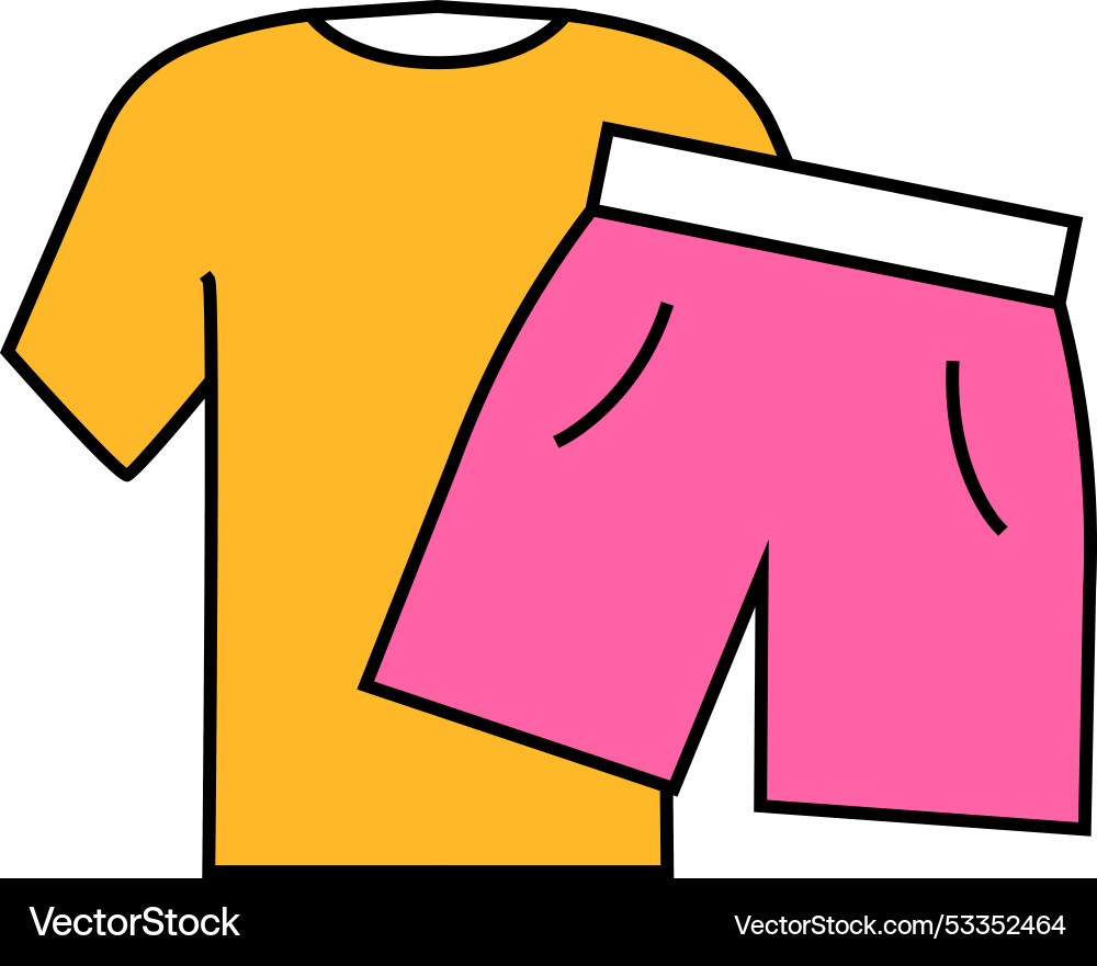 Workout attire icon color Royalty Free Vector Image