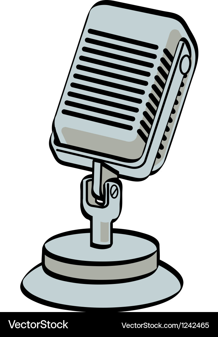 Cartoon Microphone Royalty Free Vector Image - VectorStock