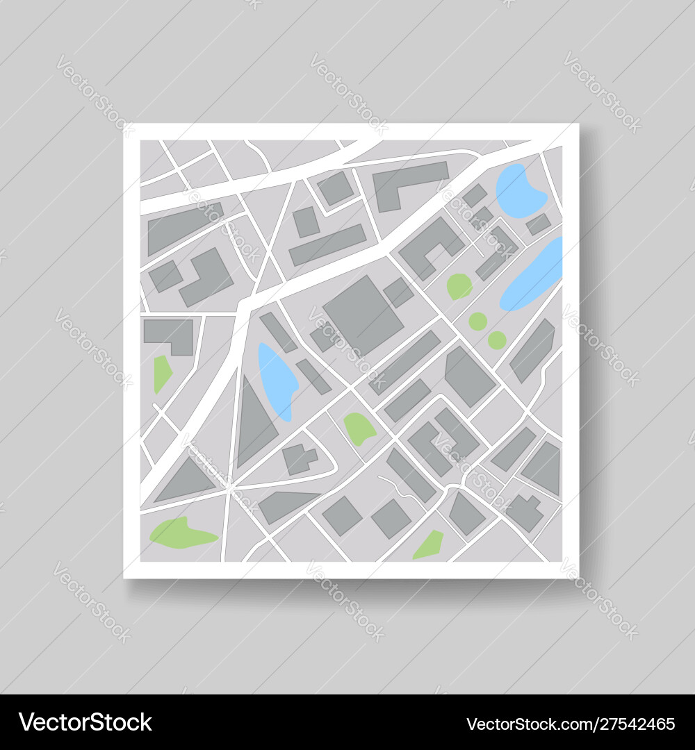 Colorful city map icon template Royalty Free Vector Image