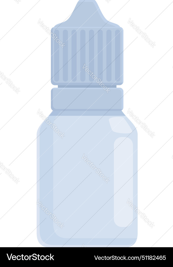 Ear drops fluid icon cartoon treatment Royalty Free Vector