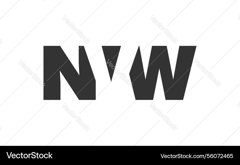 Nvw logo design initial letter n v w kühn schriftart