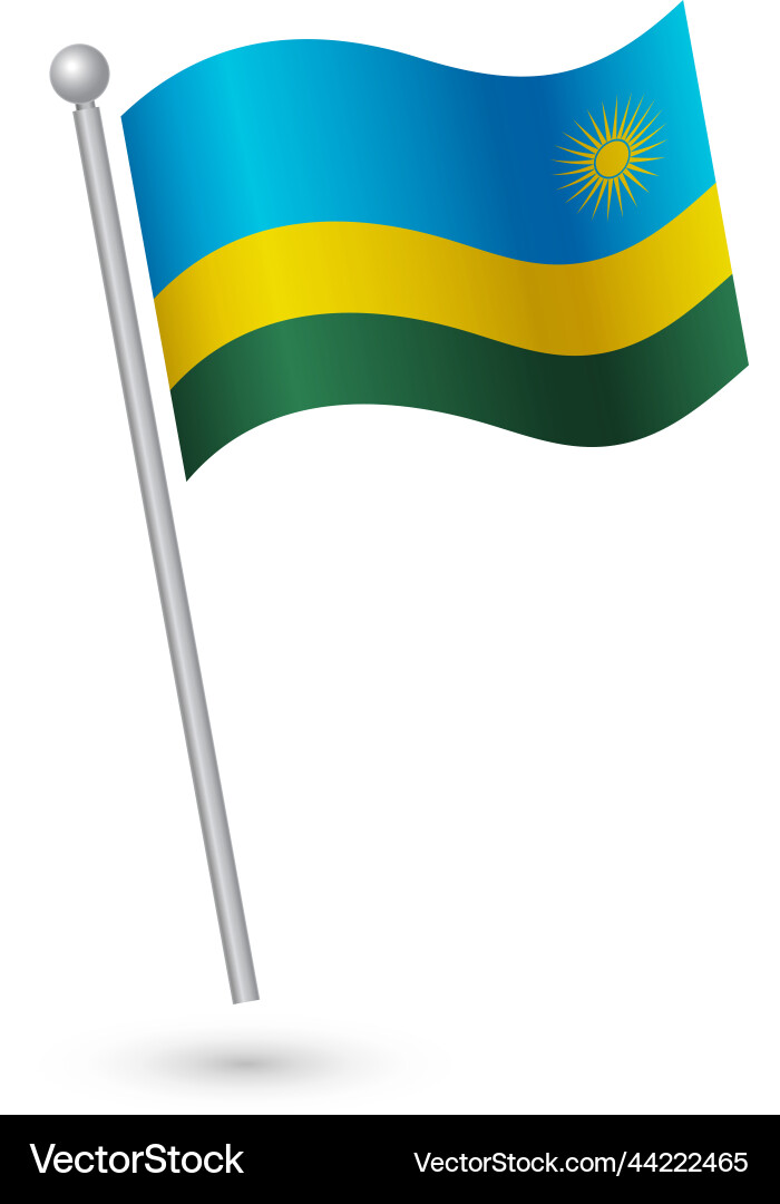 Rwanda national flag Royalty Free Vector Image