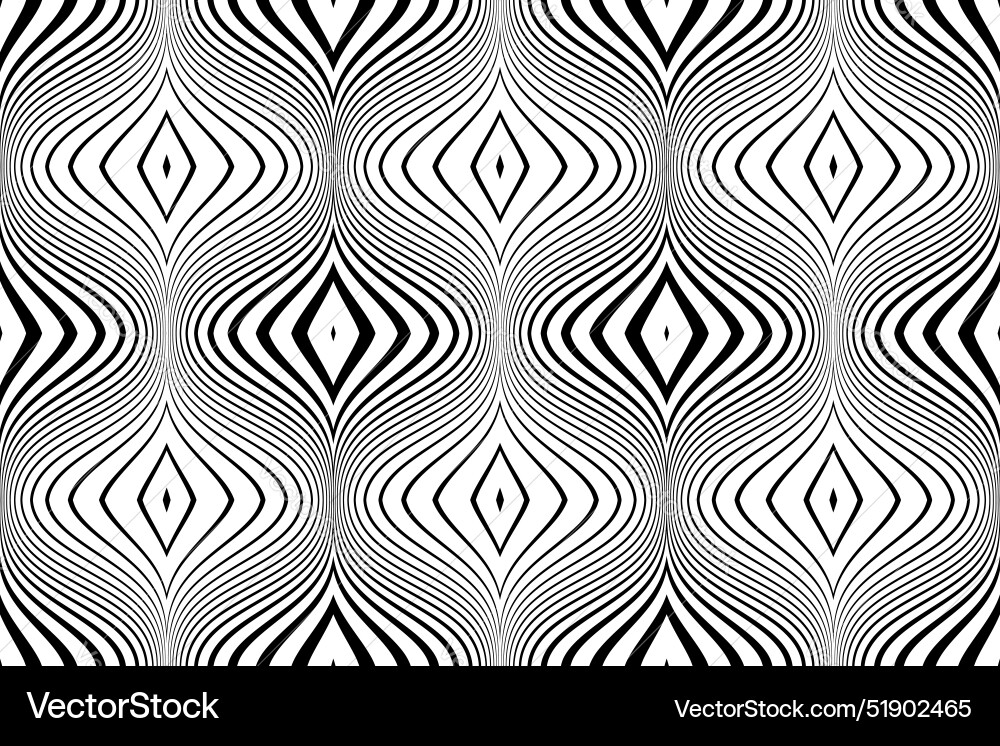 Seamless wavy lines pattern Royalty Free Vector Image