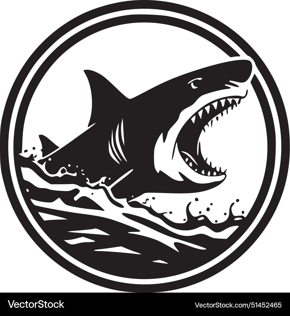 Shark - minimalist and simple silhouette Vector Image