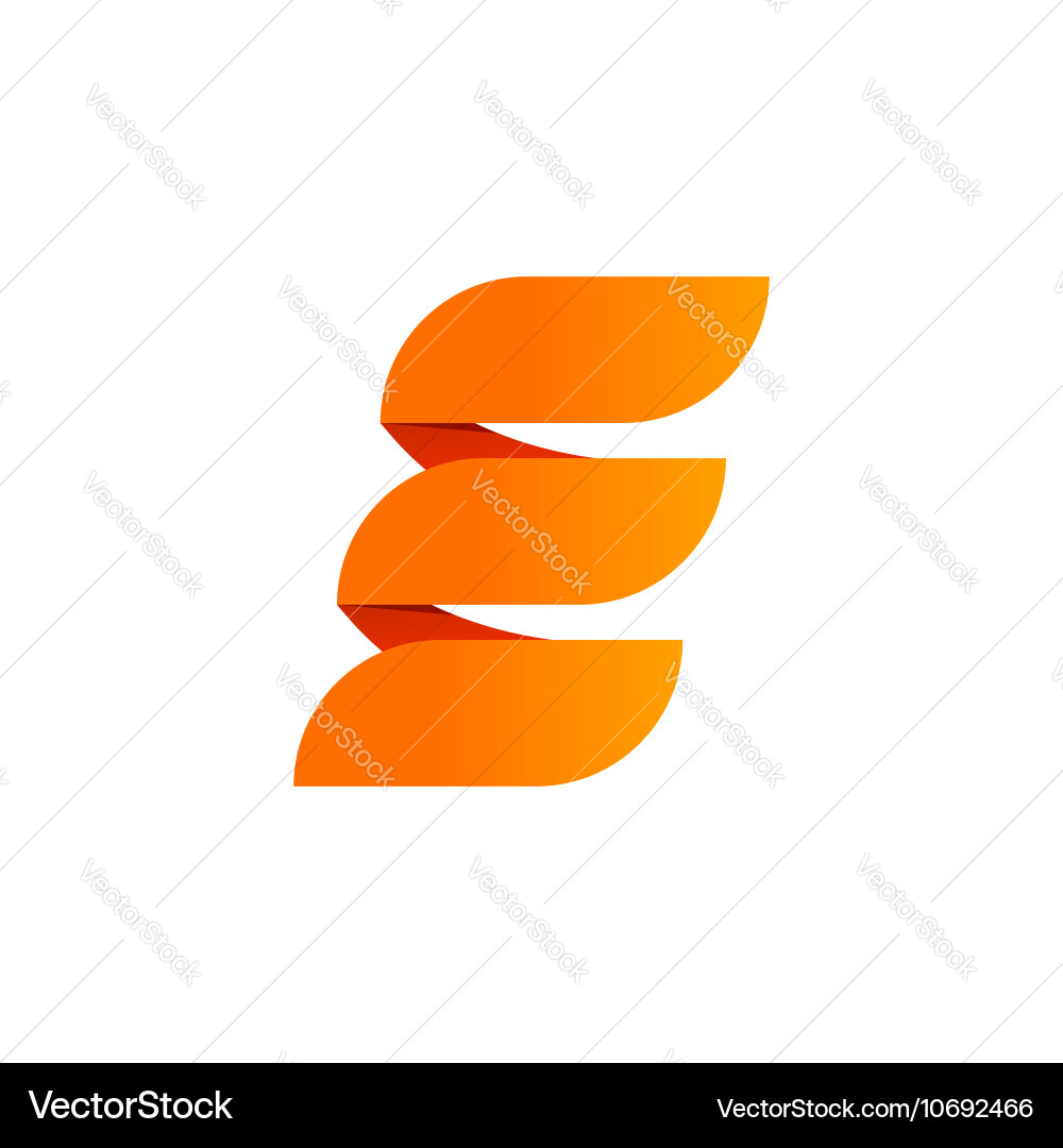 Abstract geometric letter e logo design Royalty Free Vector