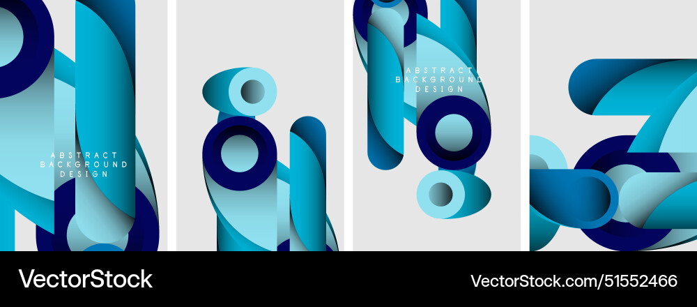 Abstract round shapes and circles poster designs Vector Image