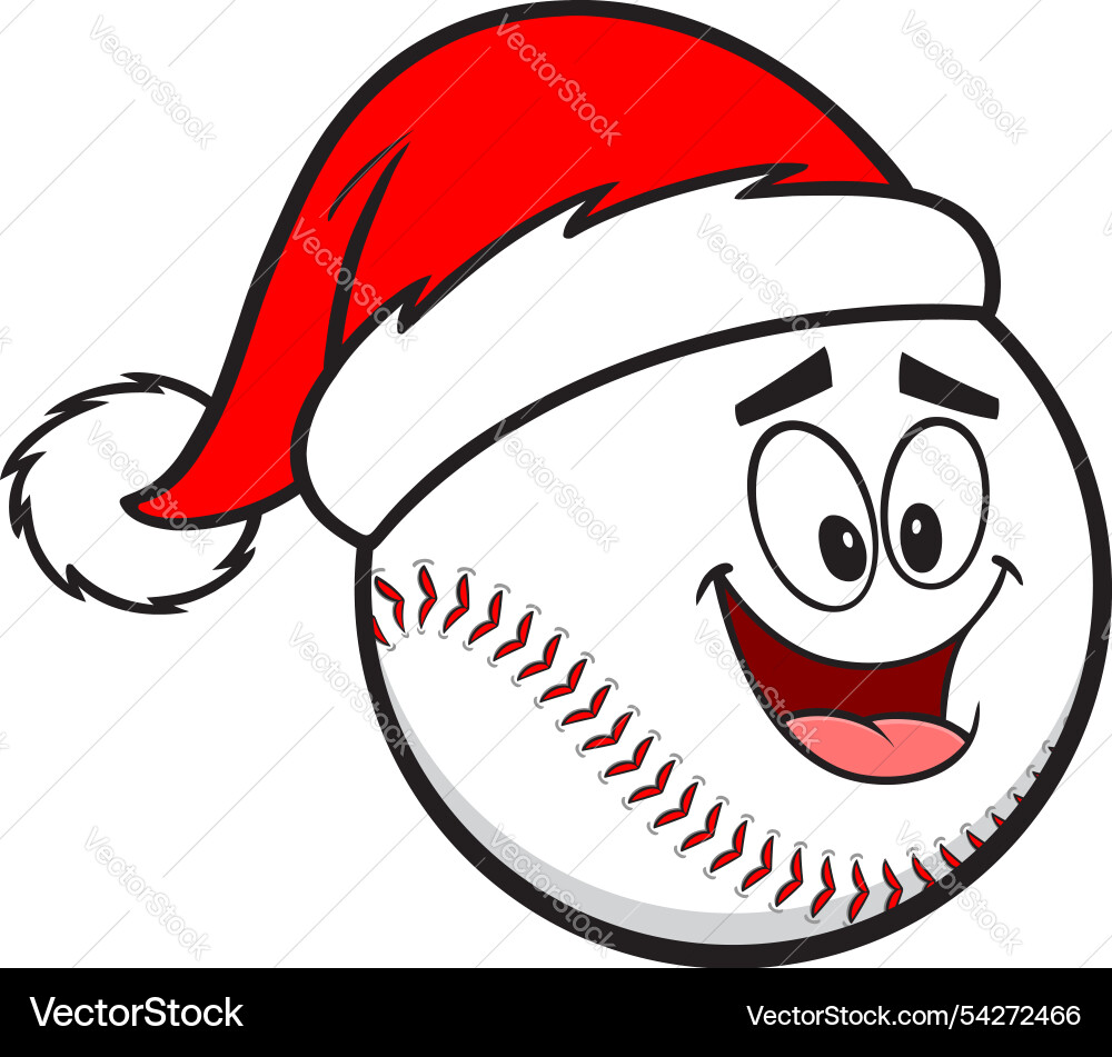Baseball christmas ball Royalty Free Vector Image