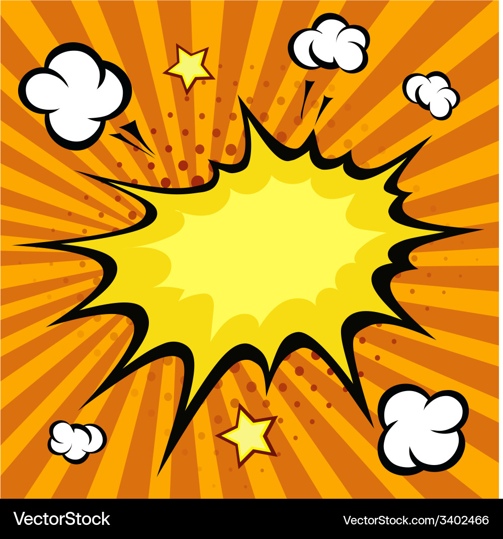 Comic book explosion Royalty Free Vector Image